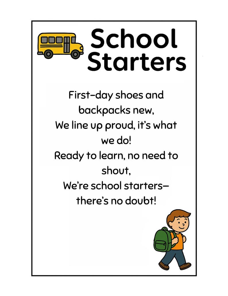 Classroom Line-up Chant Posters: Seasonal Poems for Calm Transitions - Etsy