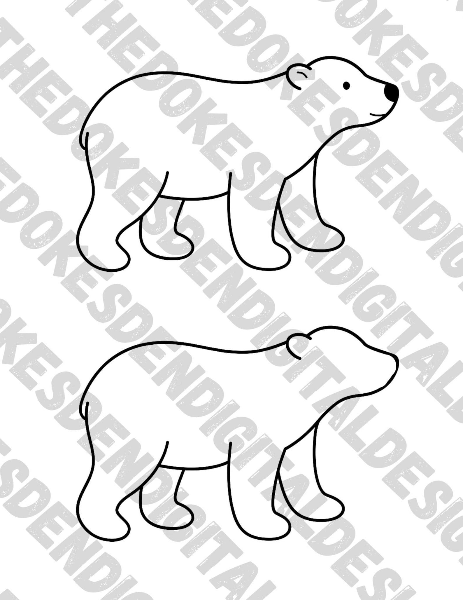 Polar Bear Name Craft | Winter Animal Activity for Preschool, Daycare ...