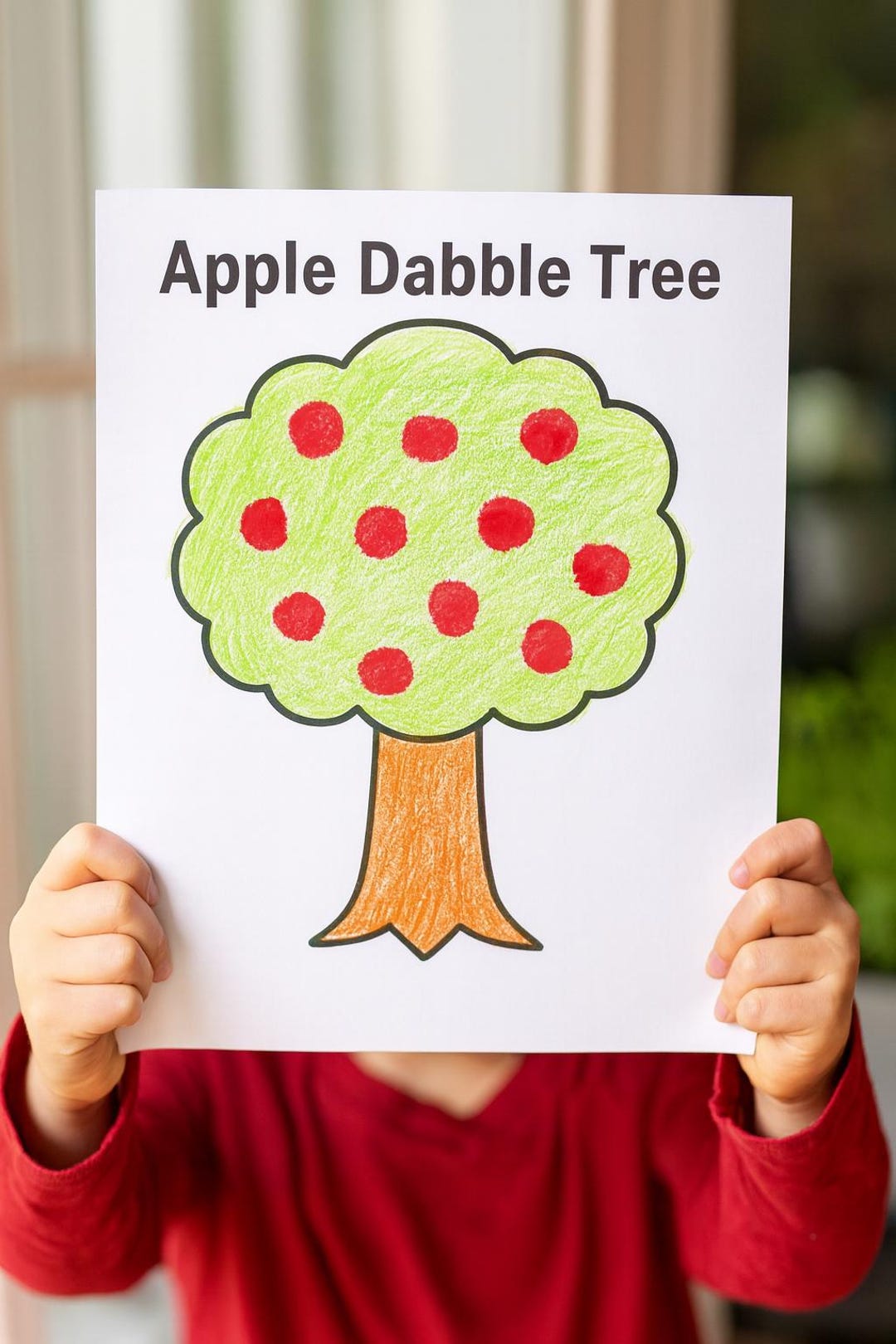 Easy Apple Stamping Tree Craft | Low Prep Fall Printable for Kids - Etsy