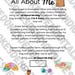 All About Me Bag Activity: Back to School Icebreaker (PDF Printable ...