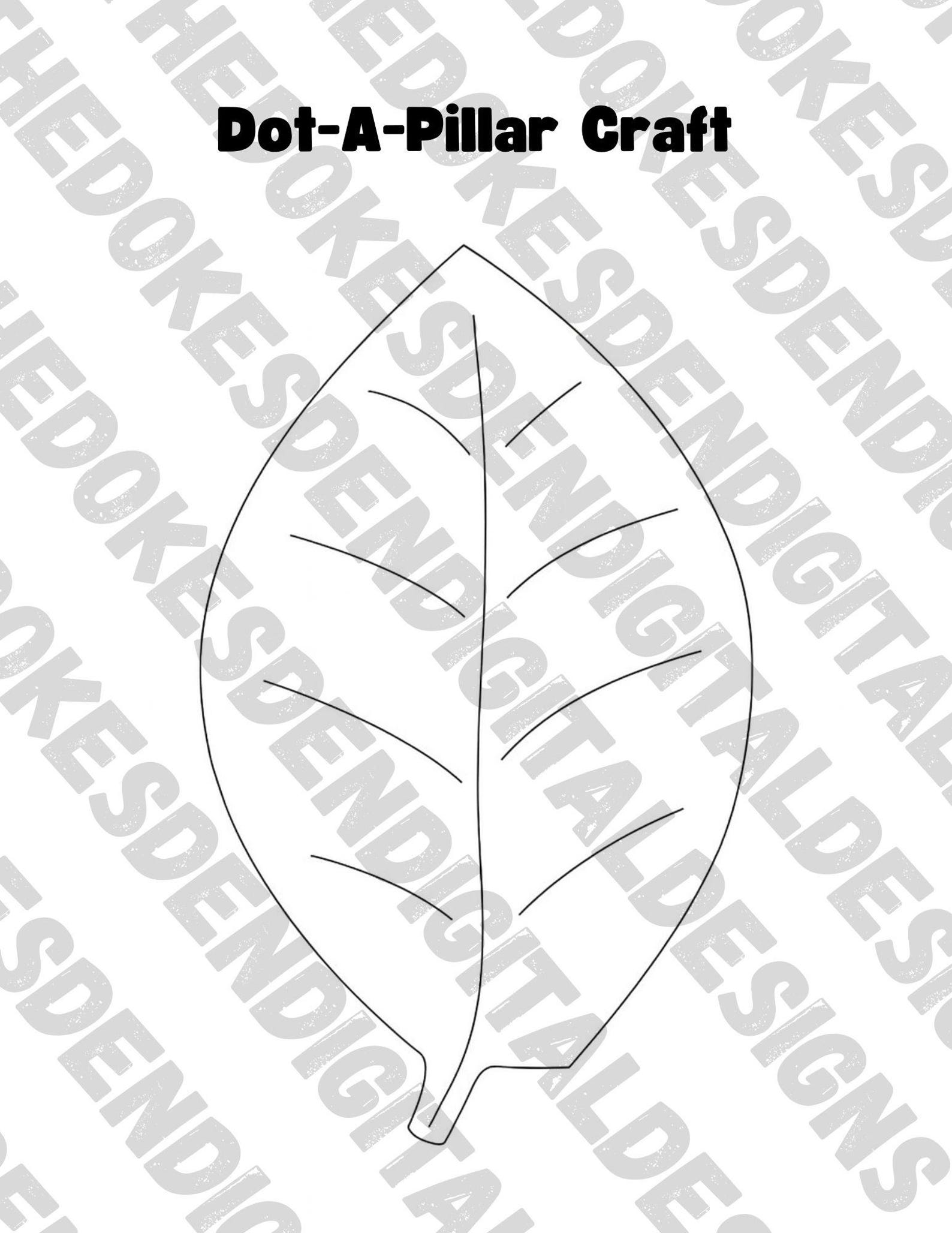 Dot-a-pillar Leaf Craft: Printable Caterpillar Activity for Kids - Etsy