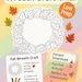 DIY Fall Wreath Craft Template | Fun Autumn Leaf Activity for Preschool ...