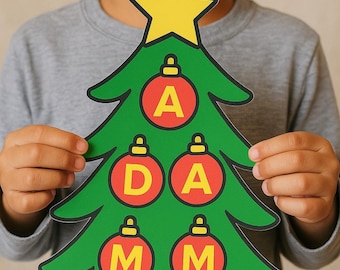 Gingerbread Name Craft Printable, Christmas Activity (PDF) - Etsy