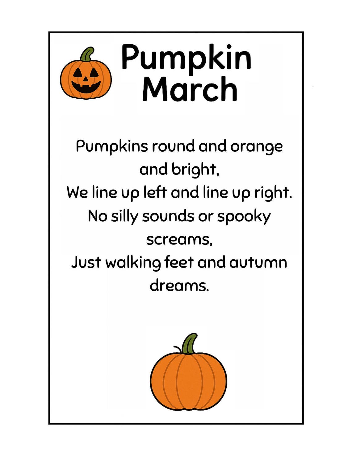 Classroom Line-up Chant Posters: Seasonal Poems for Calm Transitions - Etsy