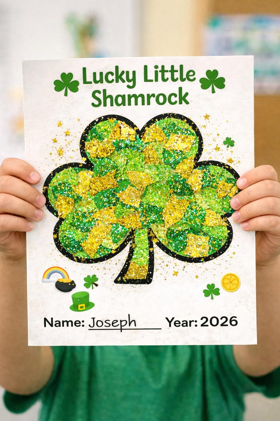 Shamrock Scrap Paper Craft | St. Patrick's Day Fine Motor Activity ...