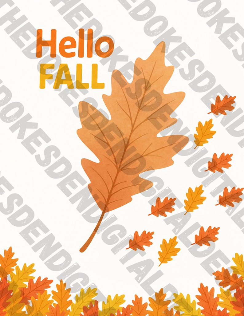 Hello Fall Handprint Craft | Printable Autumn Leaf Activity for Kids ...