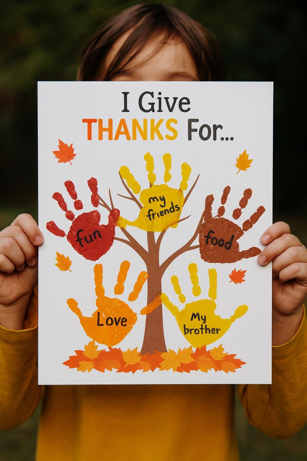 Thanksgiving Gratitude Handprint Tree – Preschool & Daycare Craft - Etsy