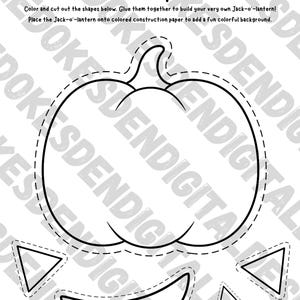 Halloween Pumpkin Craft | Cut and Paste Jack-o’-lantern Activity for ...