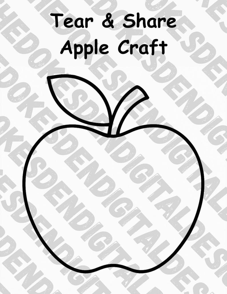 Printable Scrap Paper Apple Craft for Kids | Fall Classroom Activity ...