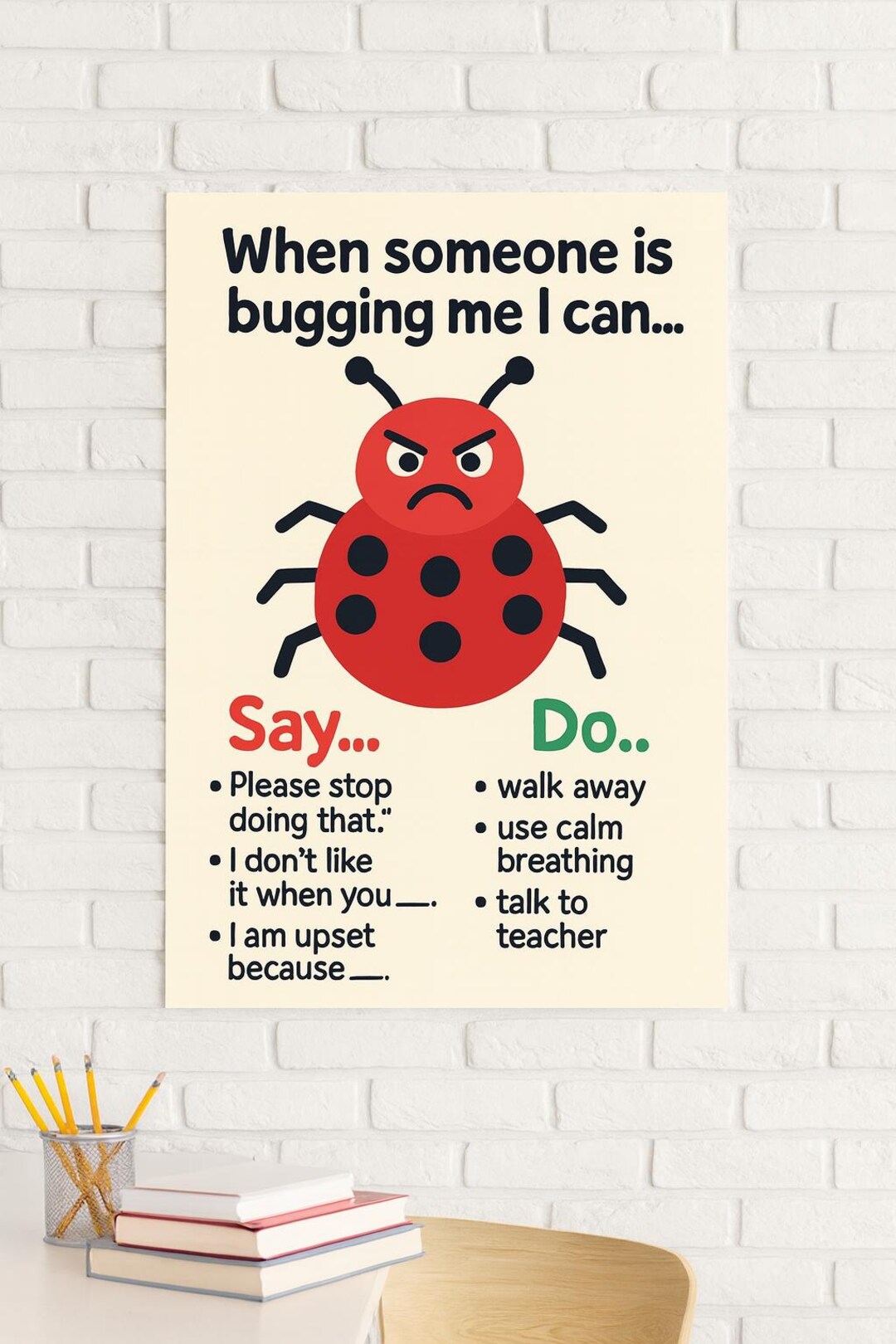 Classroom Behavior Management Poster: Social Emotional Learning Tool ...