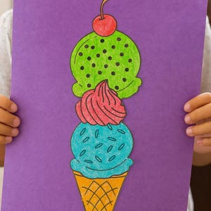 DIY Ice Cream Craft Printable – Fun Summer Art Project for Kids - Etsy