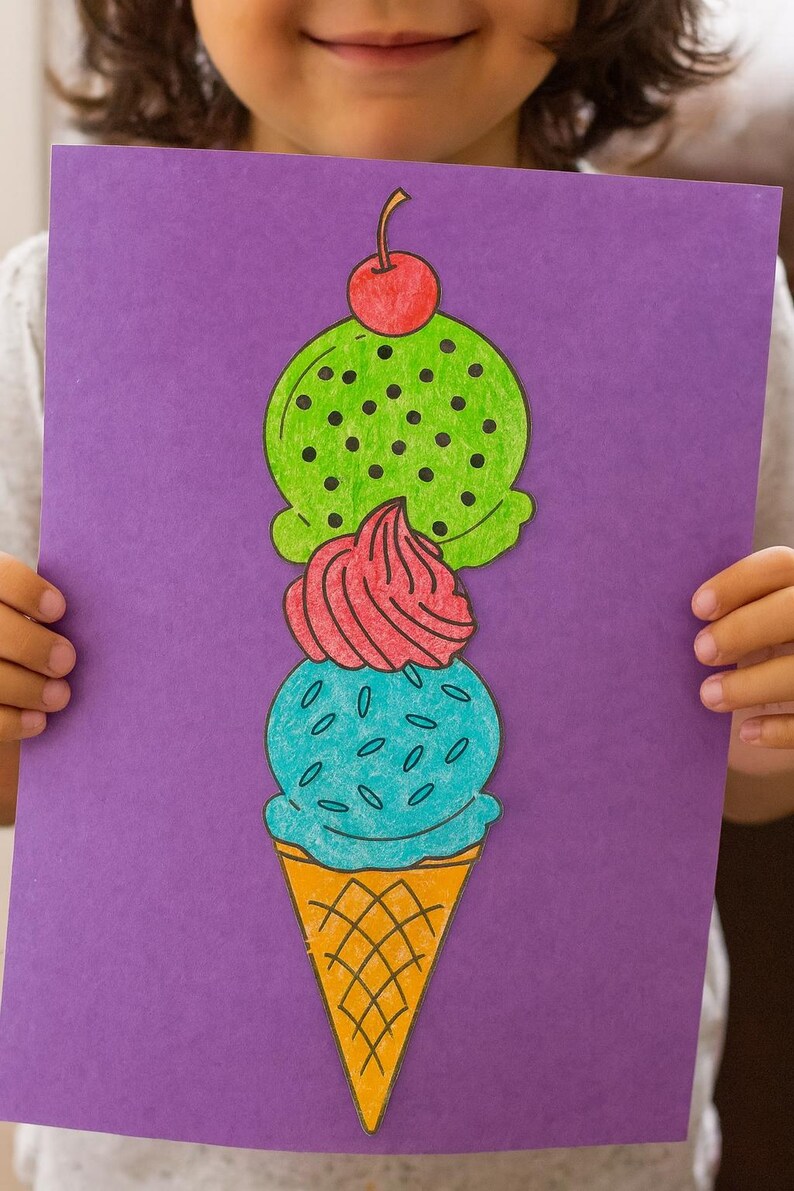 DIY Ice Cream Craft Printable – Fun Summer Art Project for Kids - Etsy
