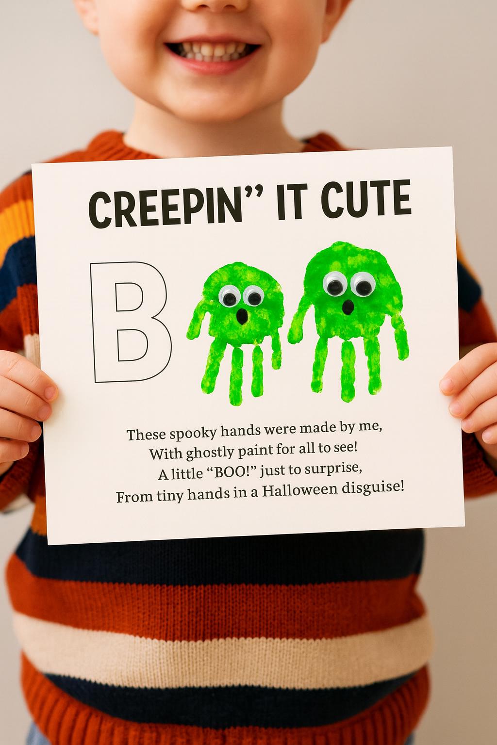 Halloween Handprint Ghost Craft – Classroom Activity (printable) - Etsy