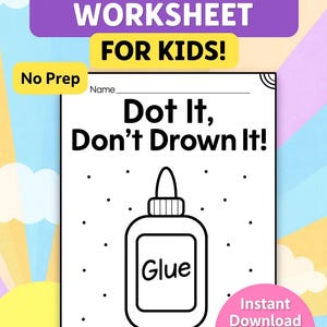Glue Dotting Practice Sheet: Fine Motor Skills Worksheet (PDF Download ...