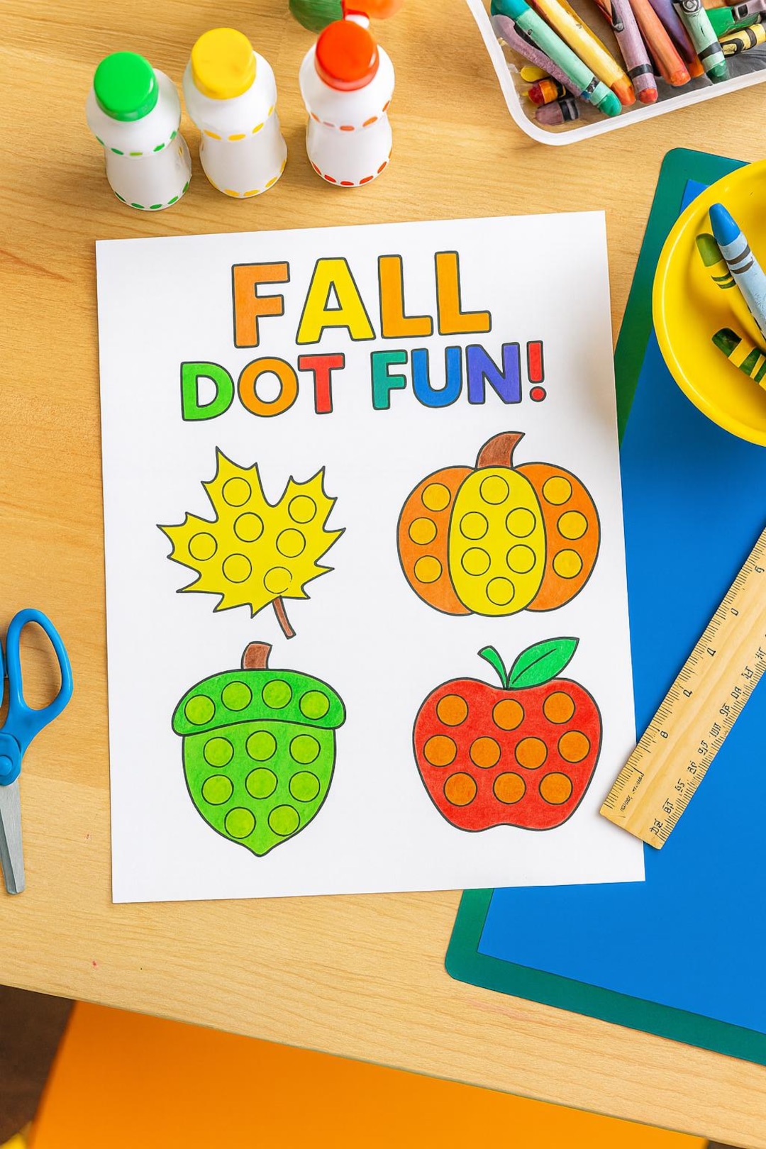 Printable Fall Dot Marker Activity Page for Kids - Etsy
