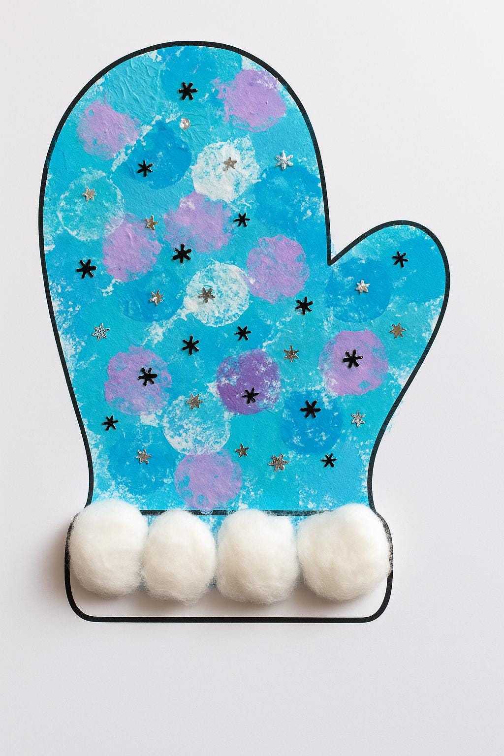 Winter Mitten Pom Pom Painting Craft for Kids - Etsy