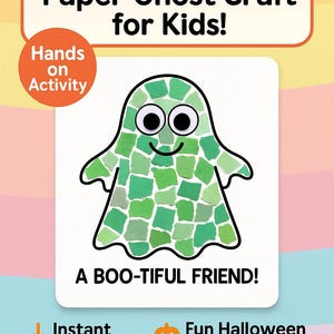 Printable Scrap Paper Ghost Craft for Kids | Halloween Classroom ...