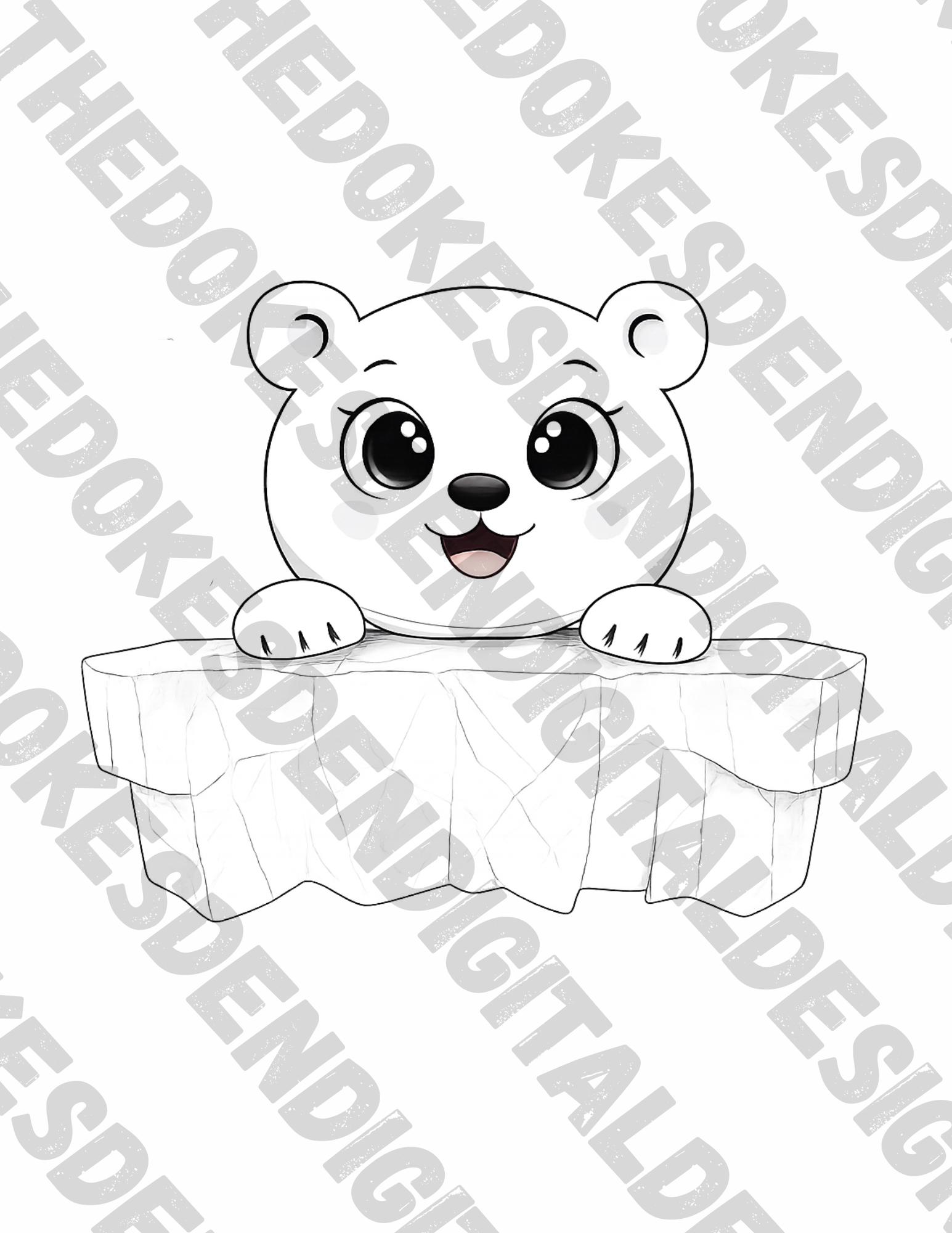 Peeking Polar Bear Name Craft | Winter Name Activity for Preschool ...