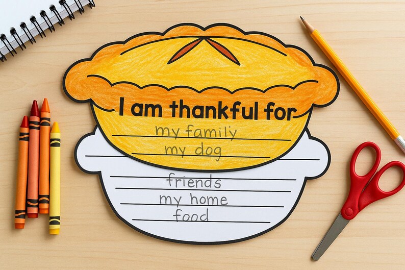 Thankful Pie Writing Craft | Printable Thanksgiving Activity for ...