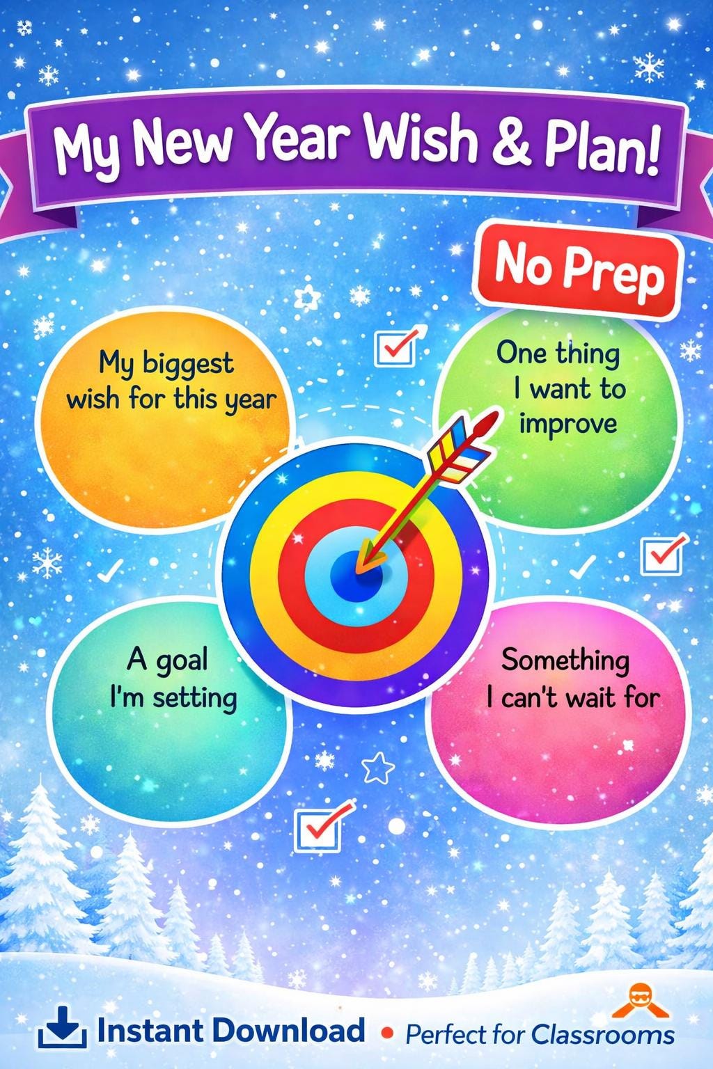 My New Year Wish & Plan Worksheet - Etsy