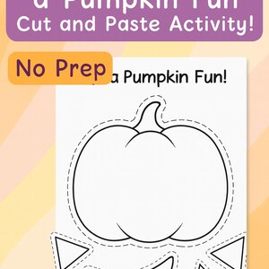 Halloween Pumpkin Craft | Cut and Paste Jack-o’-lantern Activity for ...