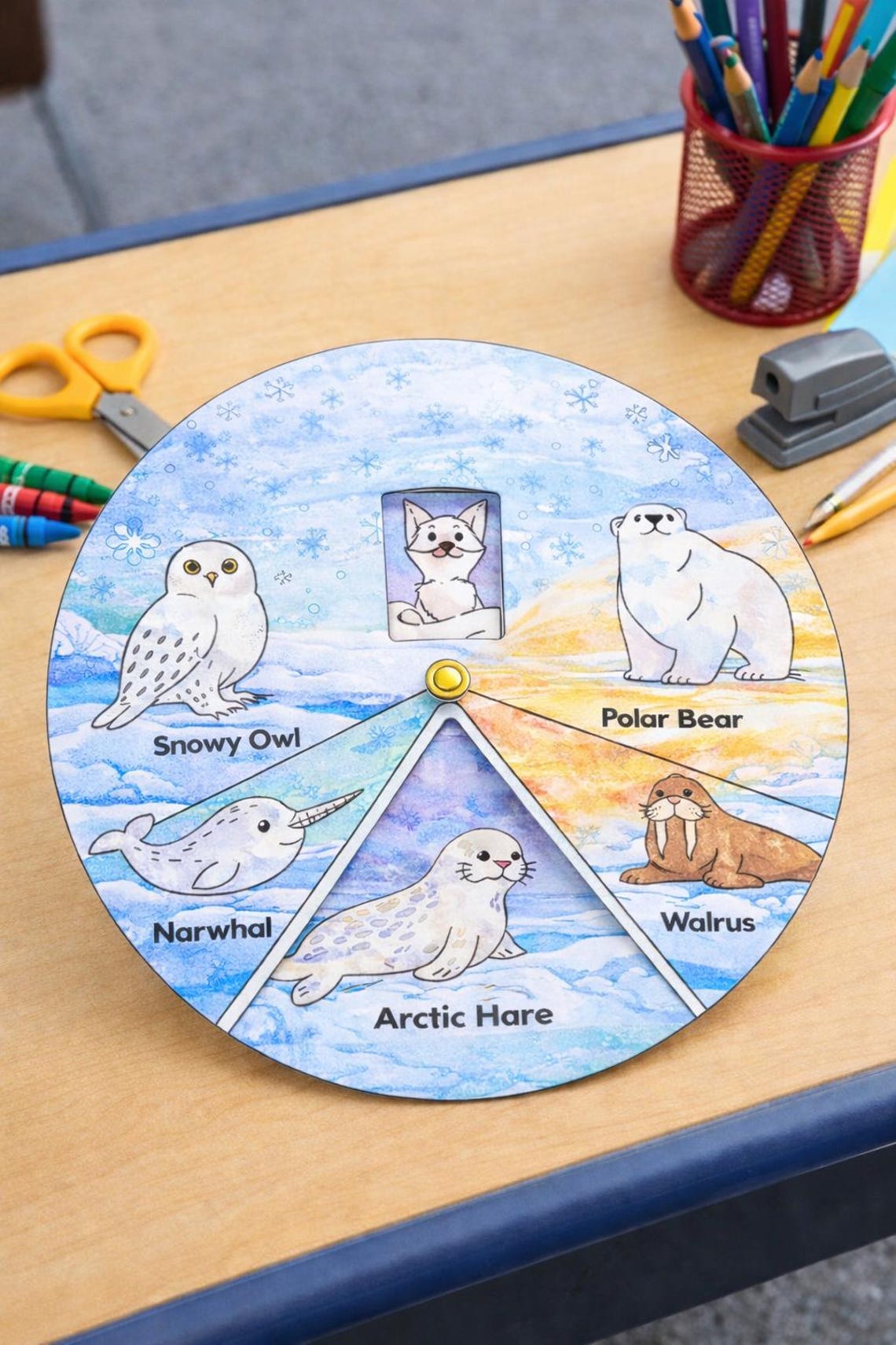 Spin & Discover Arctic Animals Spinner Craft Activity - Etsy