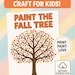 Fall Tree Q-tip Painting Craft: Printable Art Template (digital ...