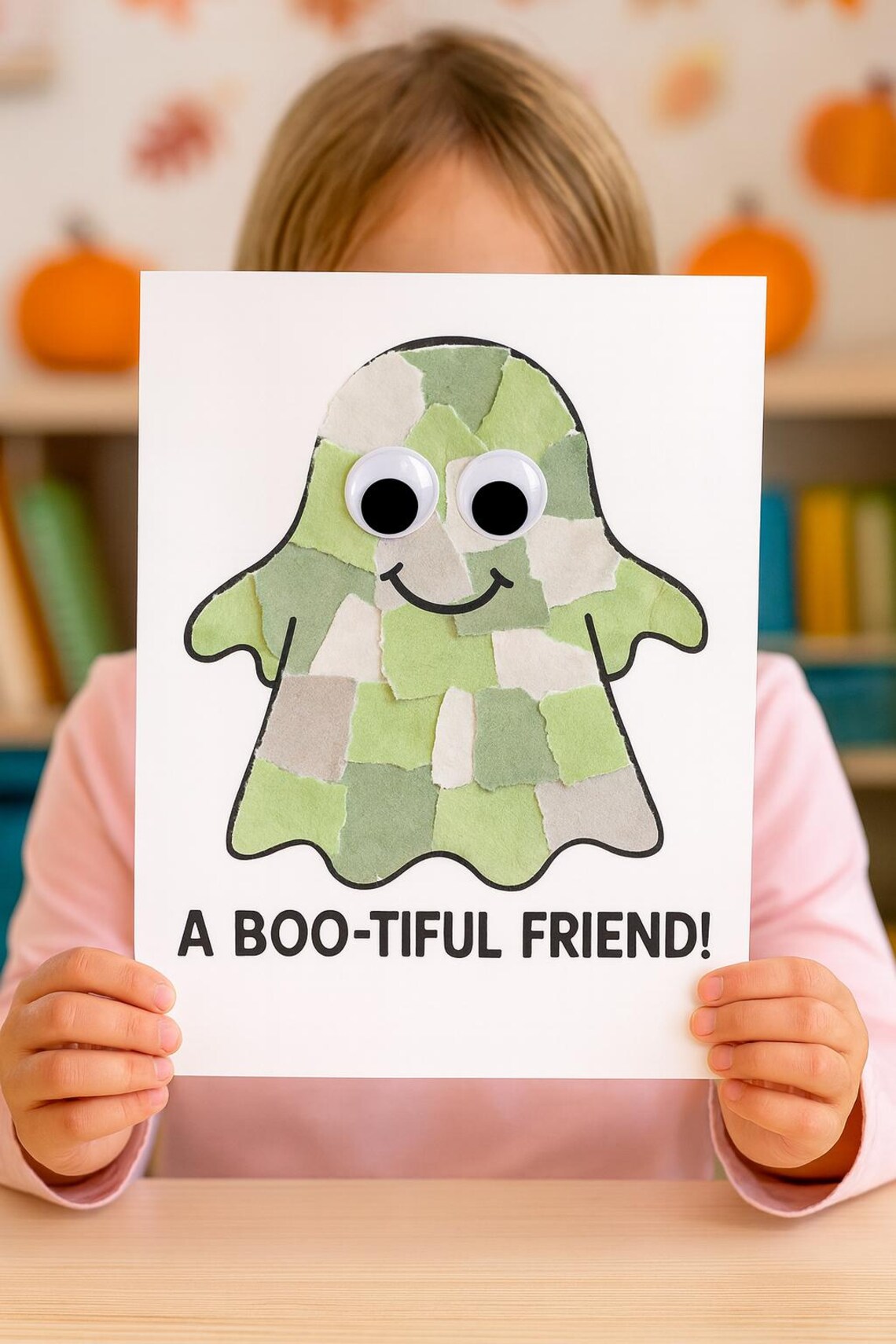 Printable Scrap Paper Ghost Craft for Kids | Halloween Classroom ...