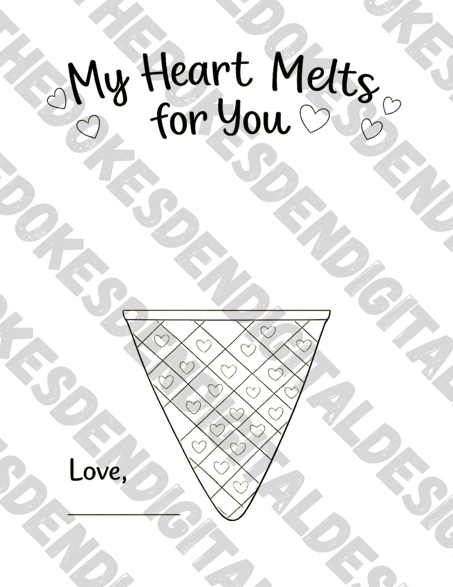 My Heart Melts for You Handprint Craft – Valentine Ice Cream Activity ...