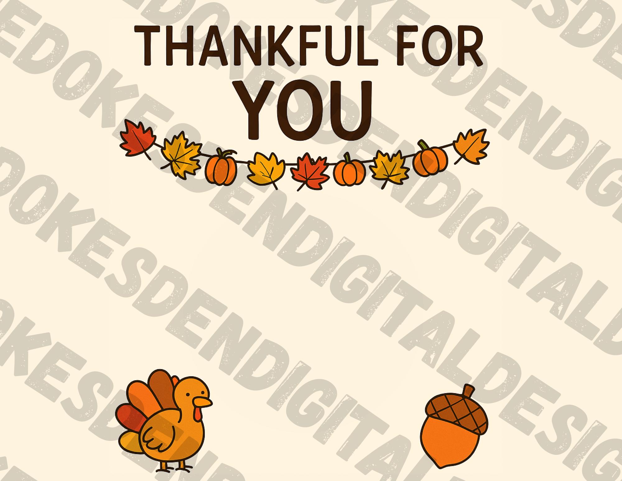 Printable Thankful for You Handprint Craft – Thanksgiving Activity for ...