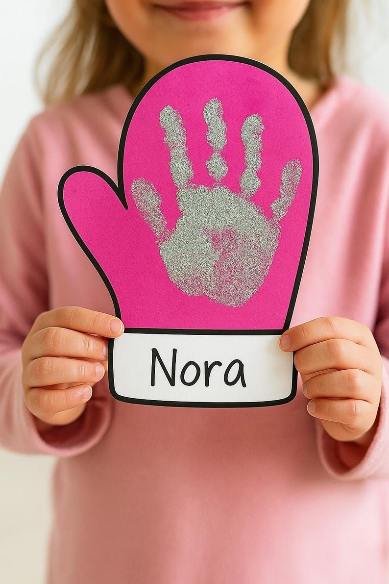 Winter Mitten Handprint Craft for Kids - Etsy