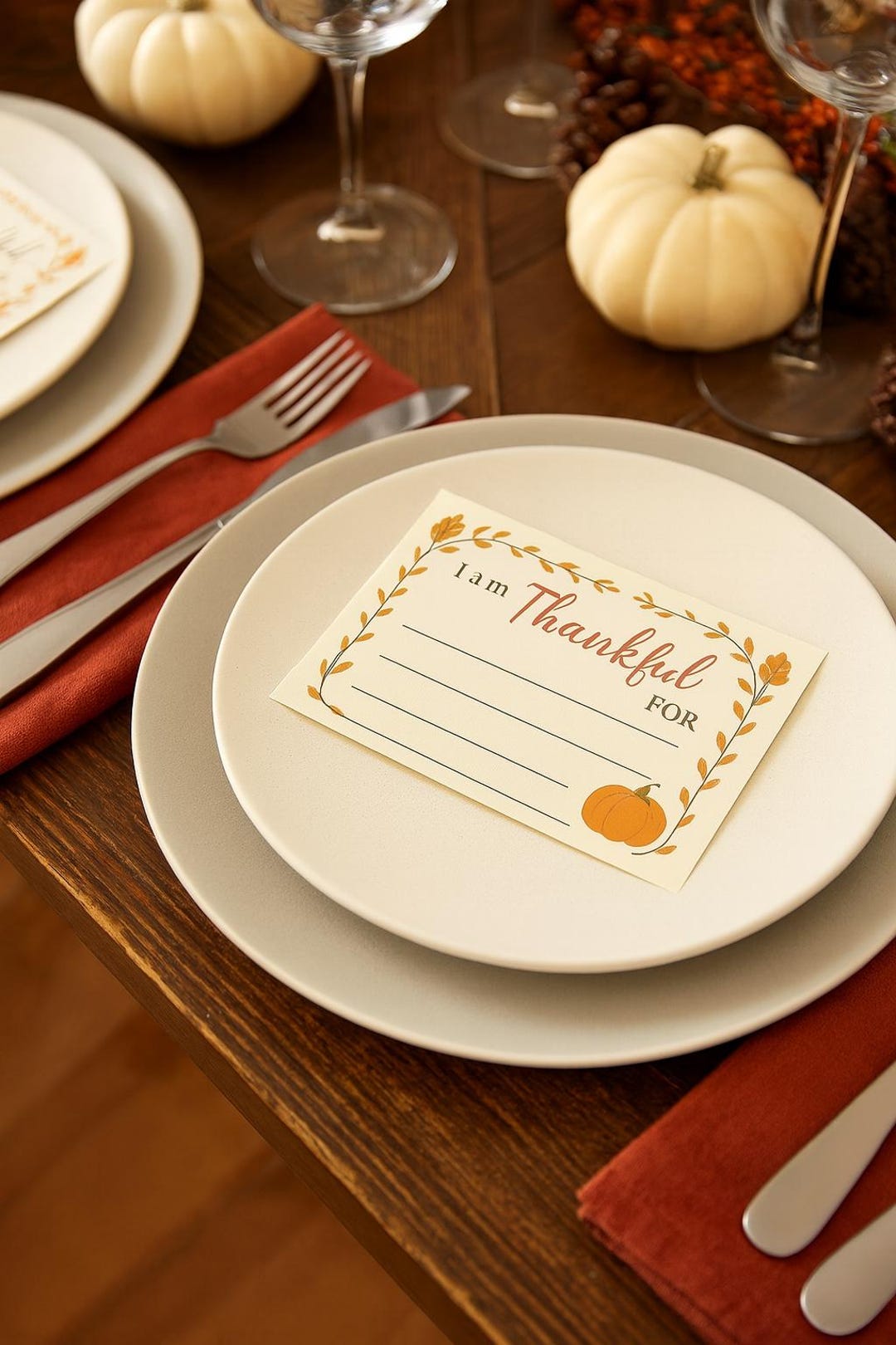 Thanksgiving Gratitude Cards – Printable Thankful Notes for Dinner ...