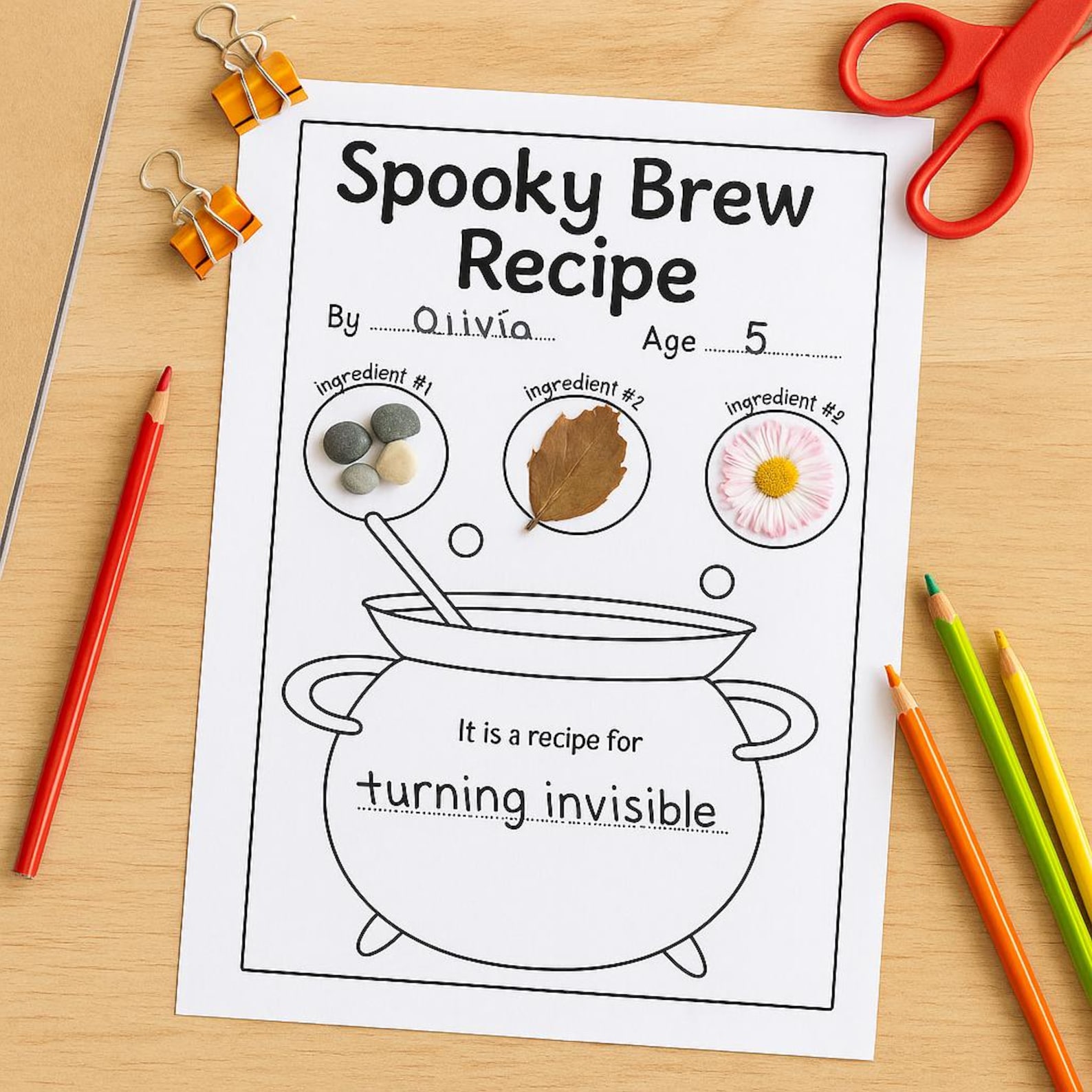 Spooky Brew Recipe Craft for Kids | Halloween Potion Craft Activity ...