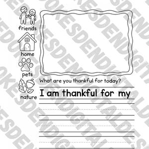 Printable Thanksgiving Gratitude Writing Page | No Prep Classroom ...