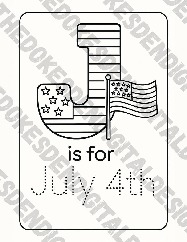 Independence Day Letter Coloring Pages for Kids | Fun 4th of July ...