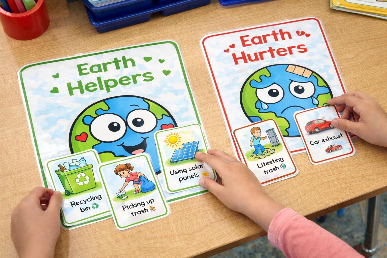 Earth Day Sorting Activity | Preschool Kindergarten Eco Printables ...