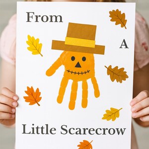 Handprint Scarecrow Craft: Fall Activity for Kids (PDF Download) - Etsy