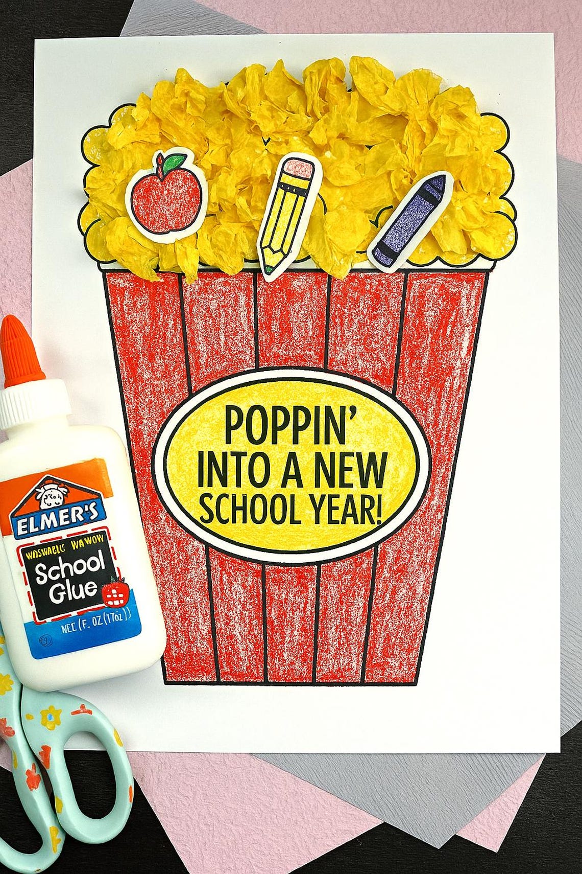 Poppin' Into a New School Year Craft | No Prep Back to School Printable ...