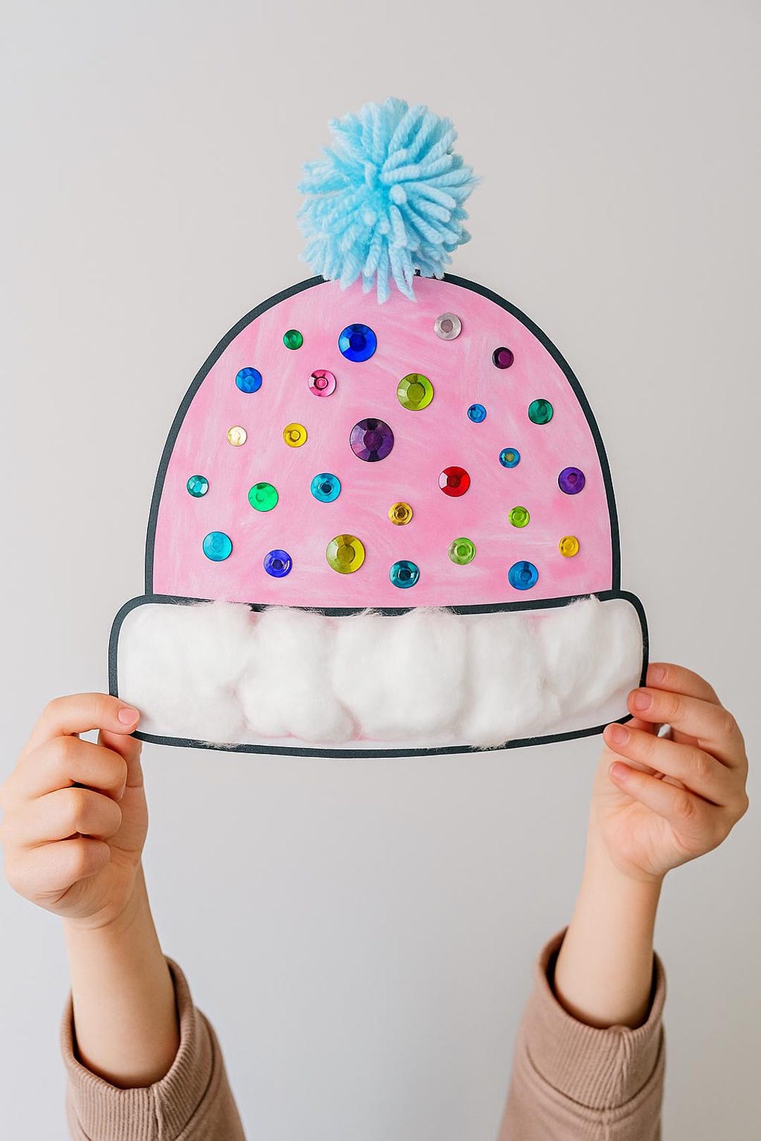 Winter Hat Craft for Kids | Printable Art Activity (PDF Pattern) - Etsy
