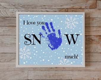 Winter Handprint Craft - Etsy