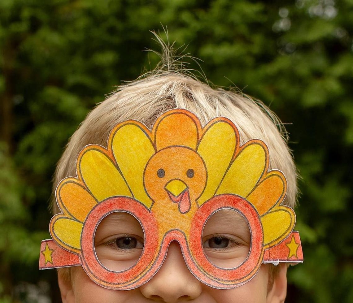 Thanksgiving Turkey Glasses Craft – Fun Classroom Activity Printable - Etsy