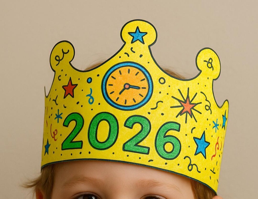 New Year Paper Crown Craft | Printable Kids Activity (PDF) - Etsy