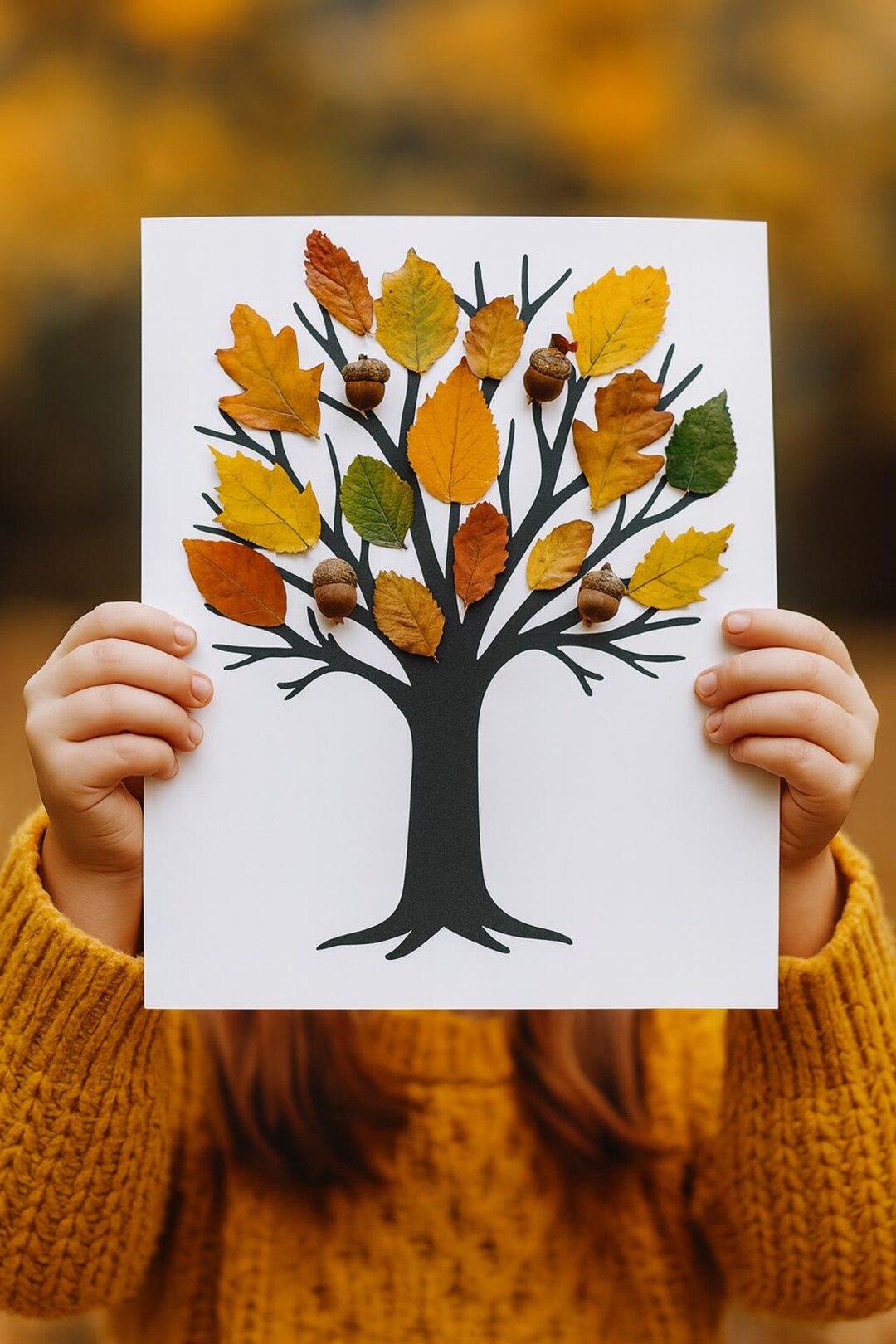 Printable Fall Tree Craft for Kids – Collect & Create Nature Activity ...