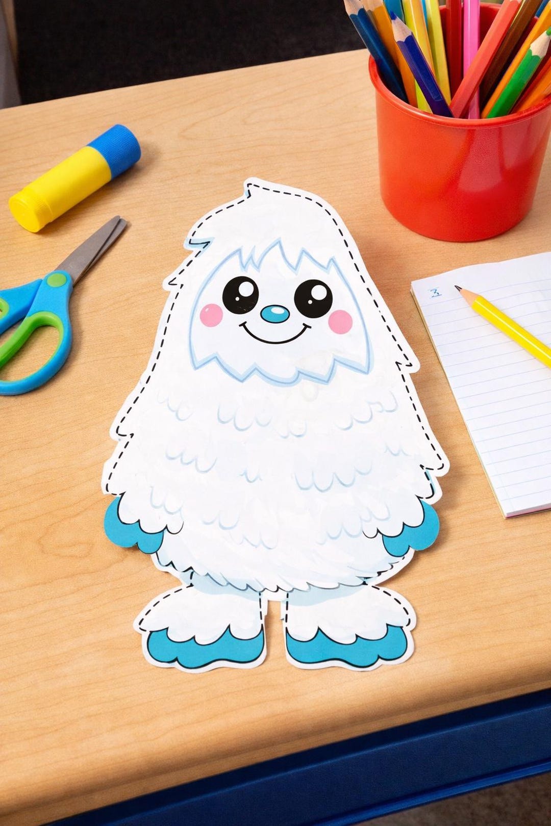 Build-a-yeti Craft | Winter Cut & Paste Activity for Kids - Etsy
