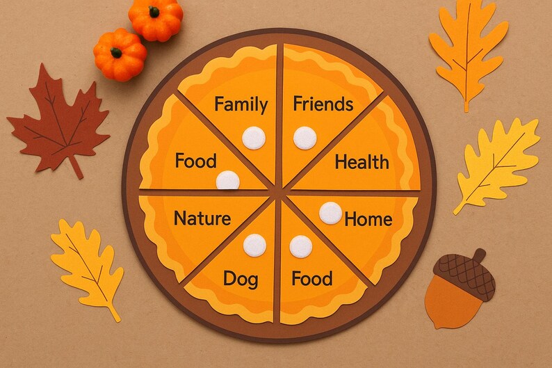 Printable Gratitude Pie Craft for Kids | Thanksgiving Thankful Activity ...