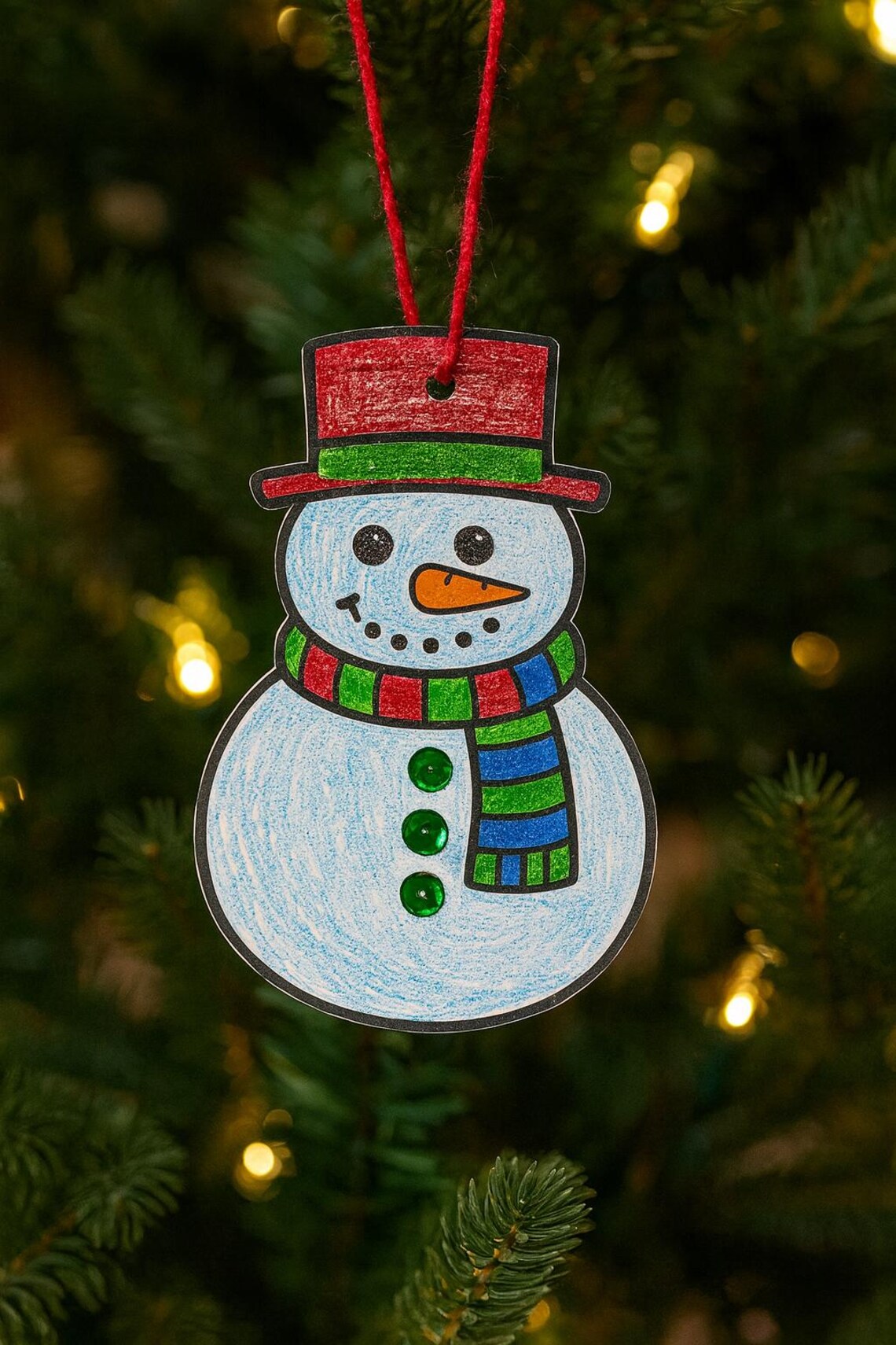 Snowman Buddy Craft | Winter Coloring & Ornament Activity for Kids ...