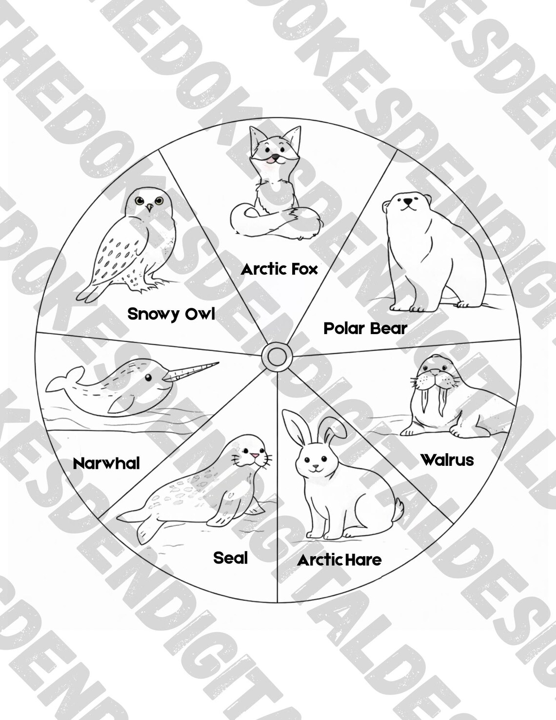 Spin & Discover Arctic Animals Spinner Craft Activity - Etsy