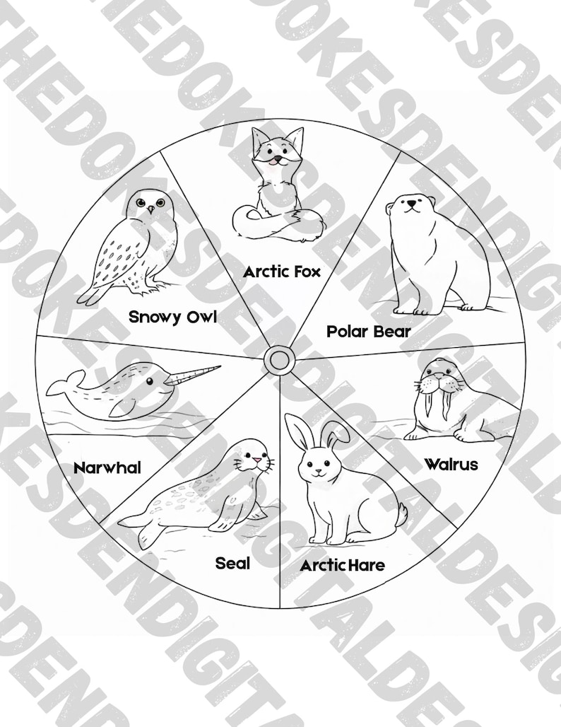 Spin & Discover Arctic Animals Spinner Craft Activity - Etsy