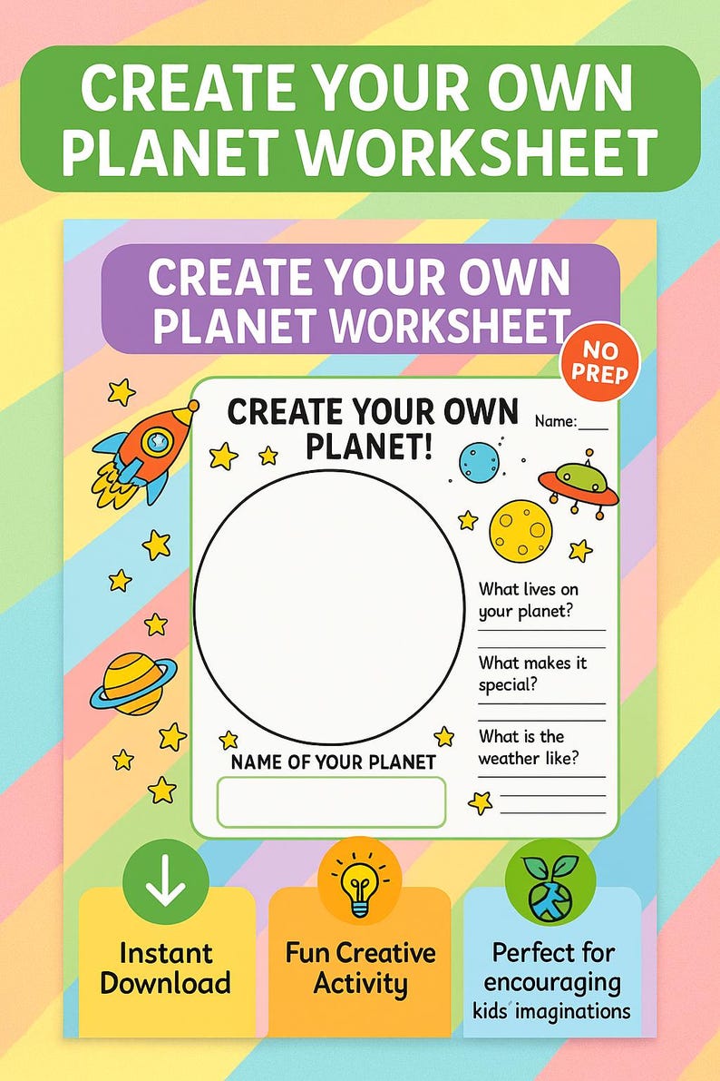 Build Your Own Planet — STEM + Art Fun! - Etsy