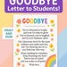 Farewell Letter to Students – Printable Teacher Note - Etsy